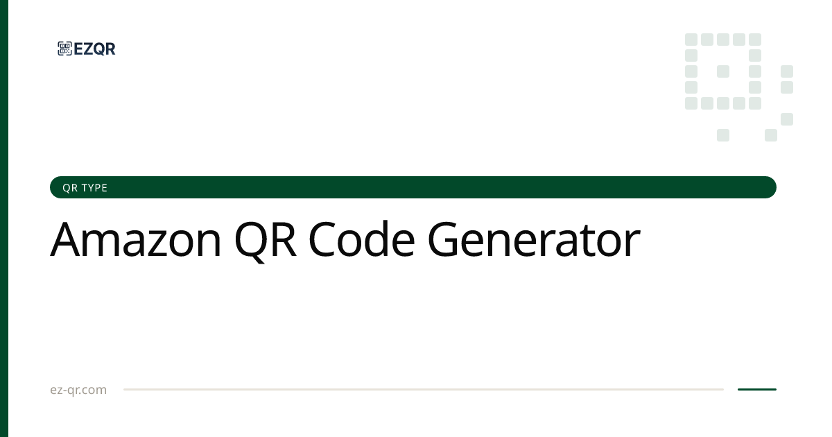 Amazon Product QR Code Generator | EZQR
